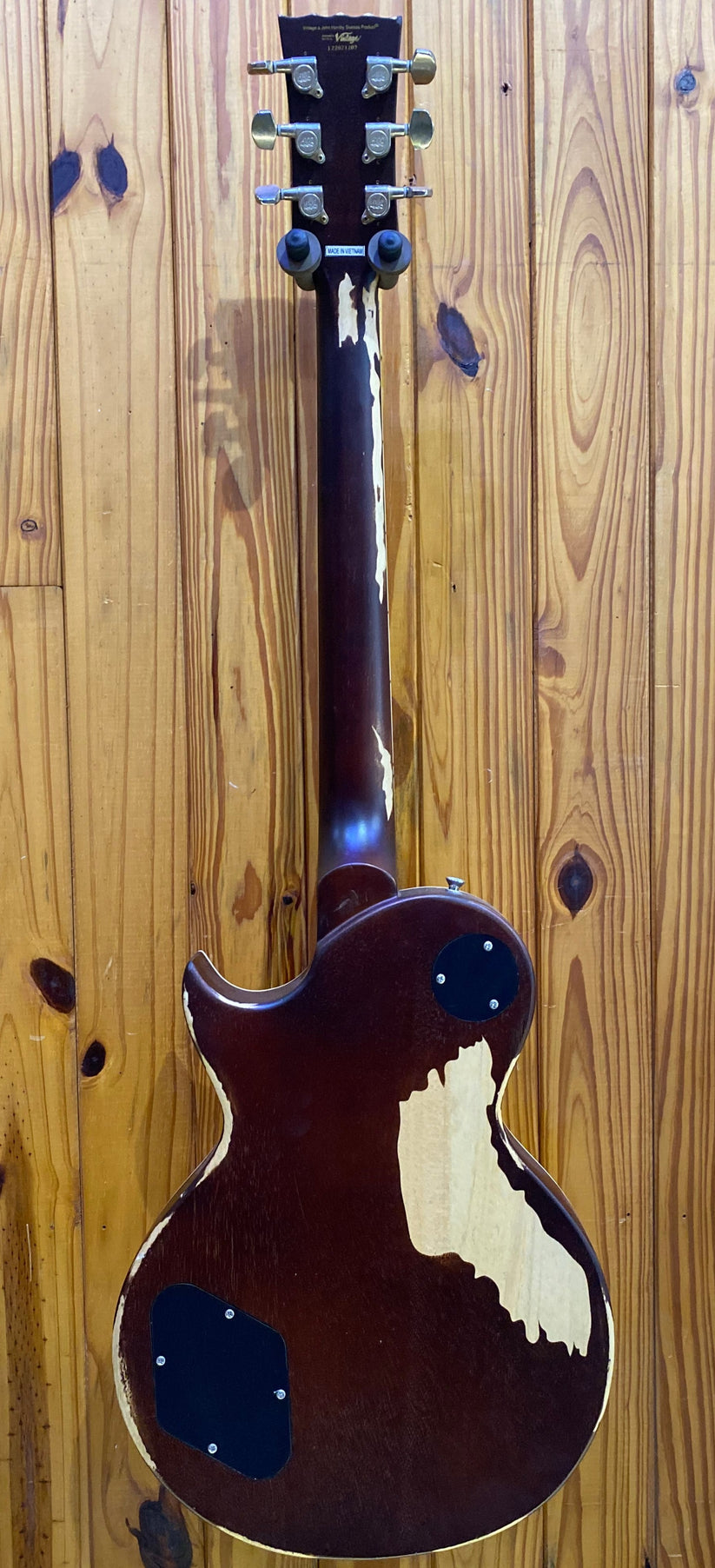 Vintage V100 Icon LP-Style - Distressed Lemon Drop – Guitar Brothers Online